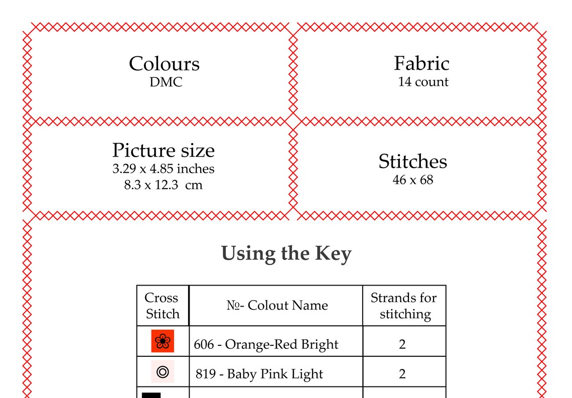 Love Cross Stitch Pattern, Love X-stitch Pattern, Simple Beautiful ...