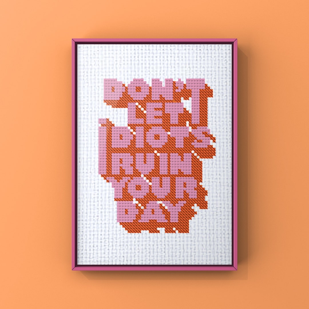 Cute Cross Stitch Pattern, Pop Art X-stitch Pattern, Simple Beautiful ...