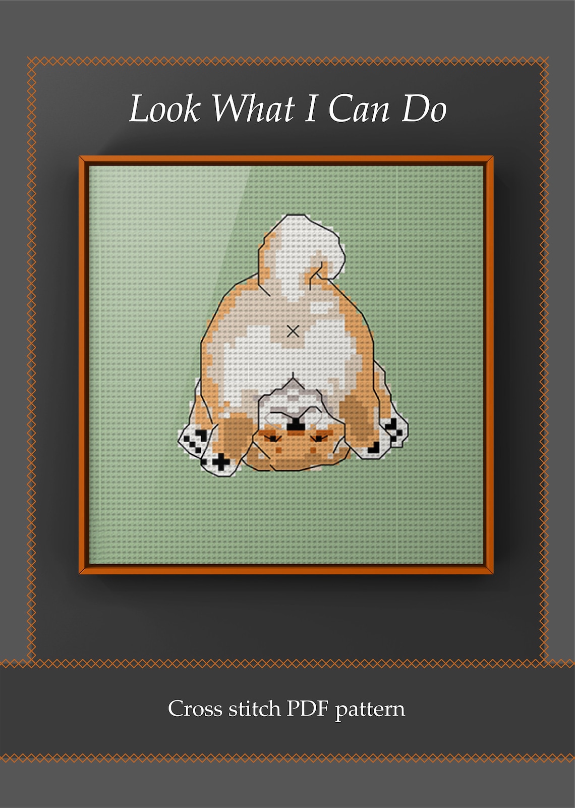 Cute Cross Stitch Pattern, Dog X-stitch Pattern, Simple Beautiful Cross ...