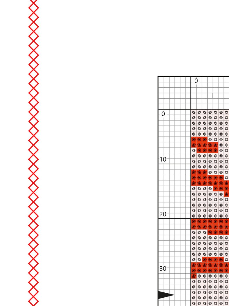 Love Cross Stitch Pattern, Love X-stitch Pattern, Simple Beautiful ...