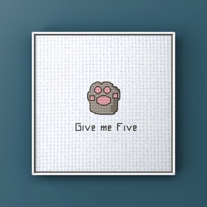 Cute Cross Stitch Pattern, Paw X-stitch Pattern, Simple Beautiful Cross ...