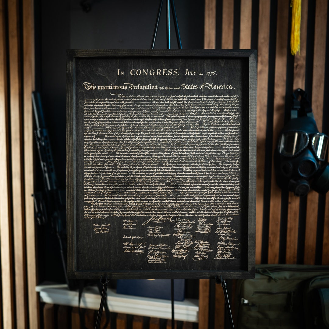 Declaration of Independence - Laser Engraved - Etsy