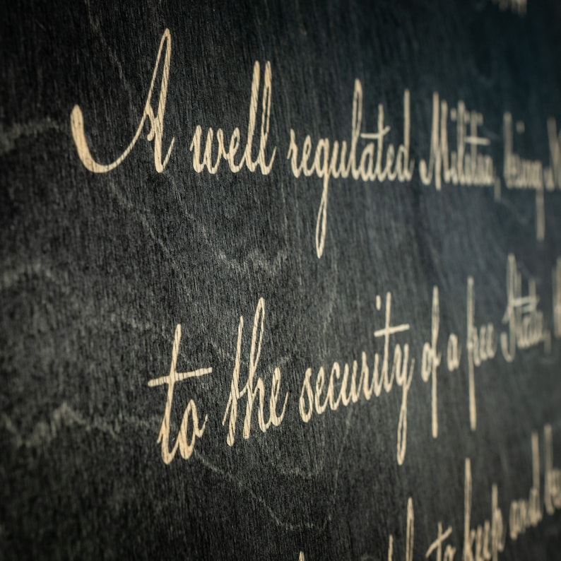 2nd Amendment - Laser Engraved - Etsy