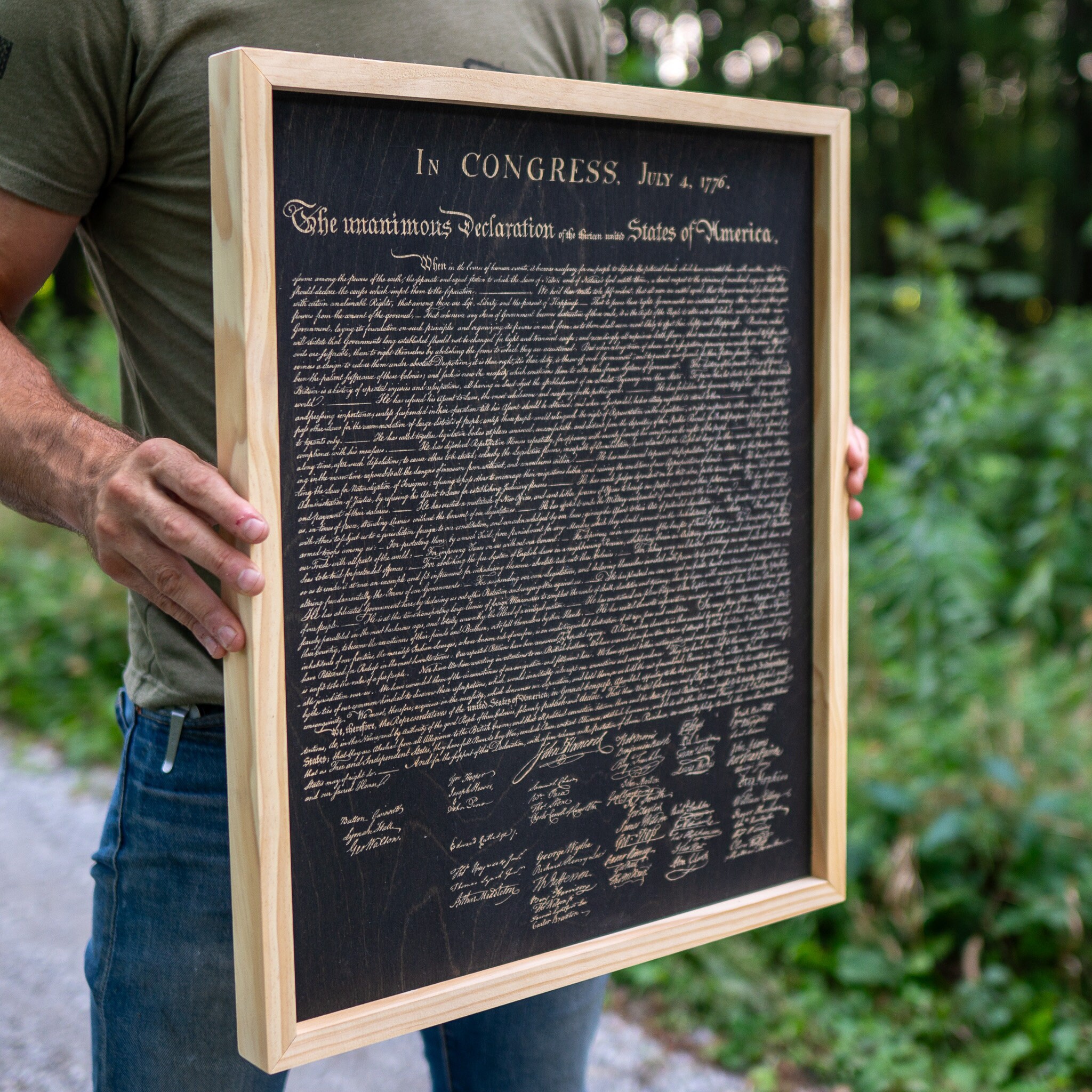 Declaration of Independence - Laser Engraved - Etsy