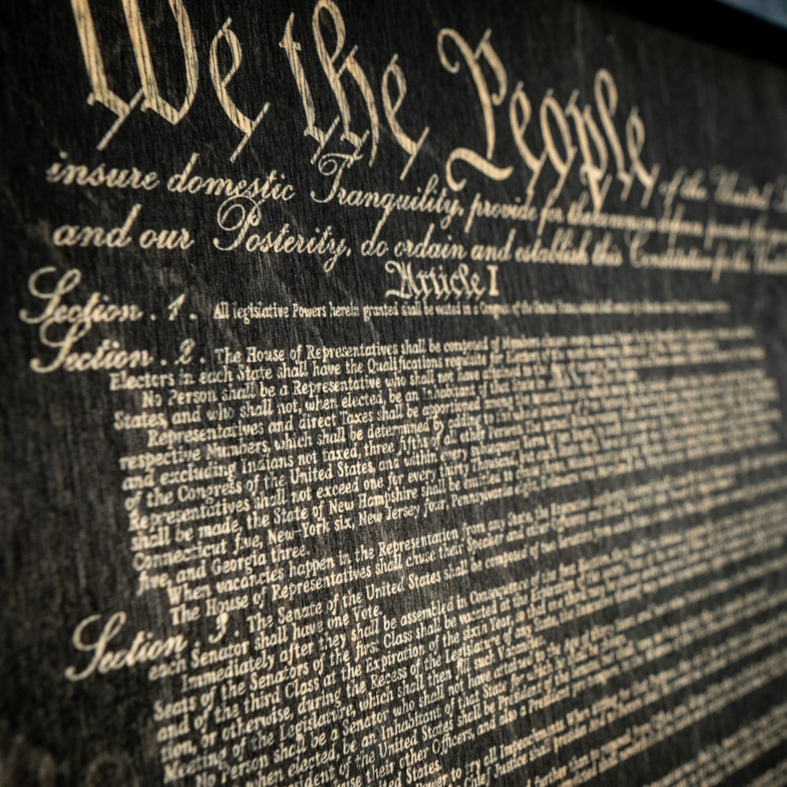 U.S. Constitution - Laser Engraved - Etsy