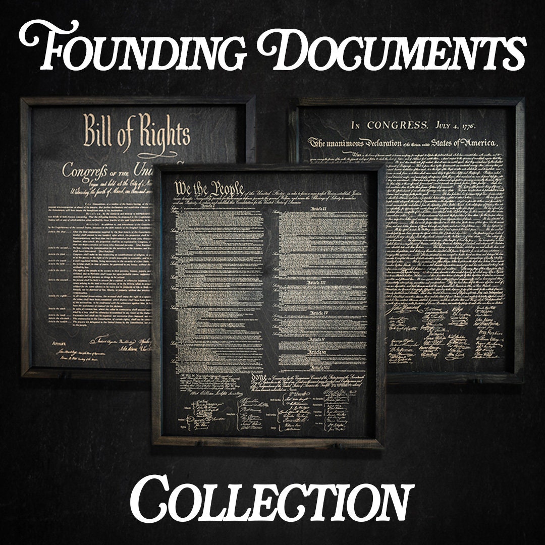Founding Documents - Laser Engraved - Etsy