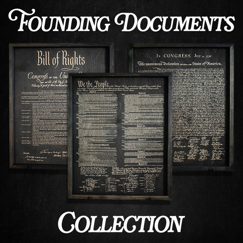 Founding Documents - Laser Engraved - Etsy