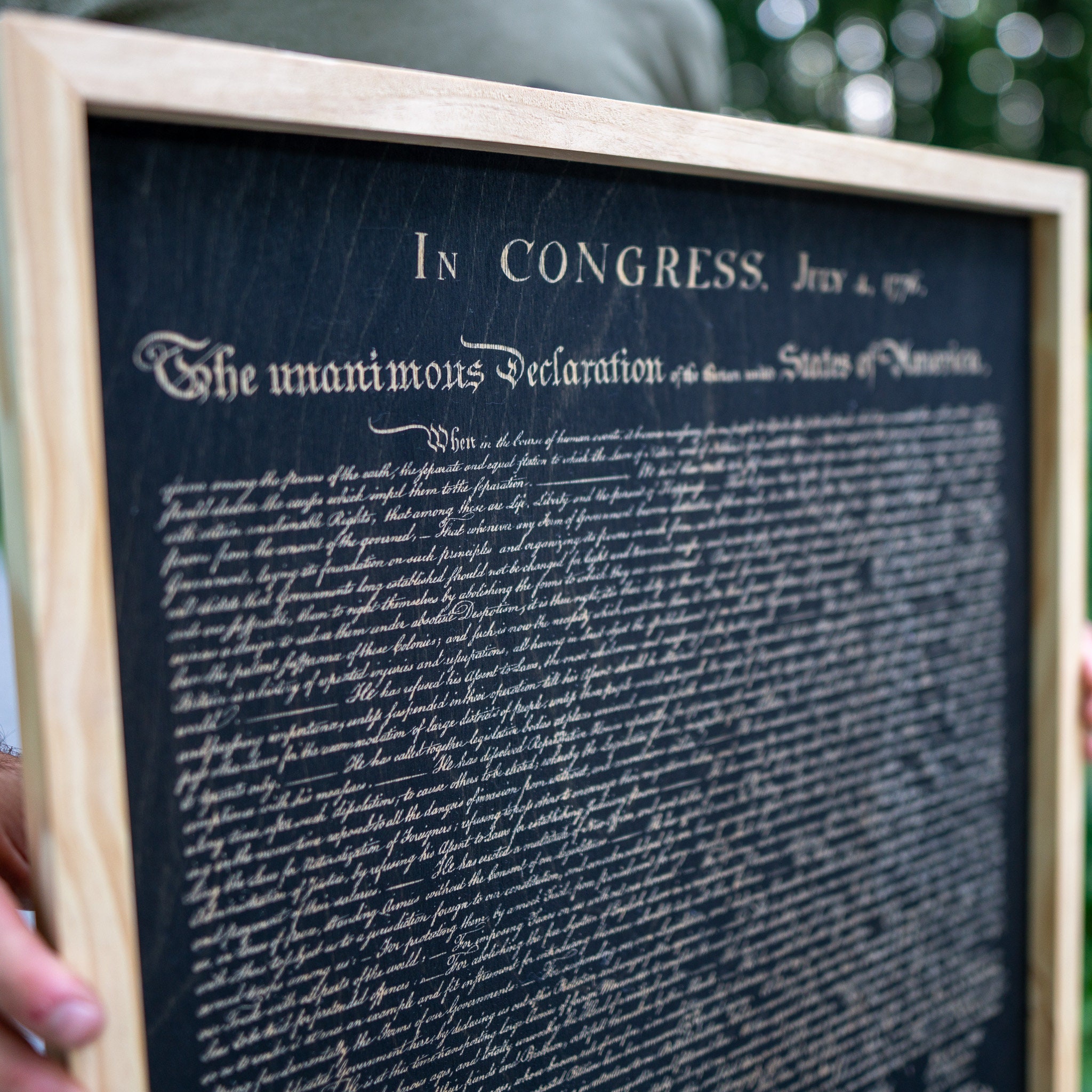 Declaration of Independence - Laser Engraved - Etsy