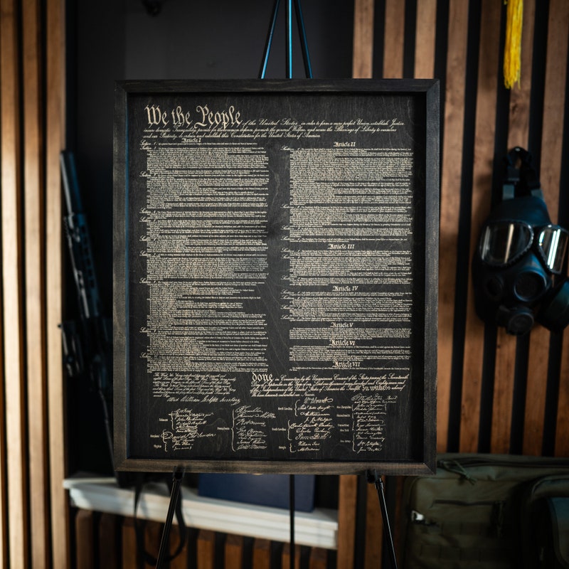 Constitution on a Frame - Etsy