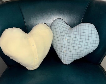 Heart Shaped Memory Pillow Made From a Loved Ones Shirt - Etsy