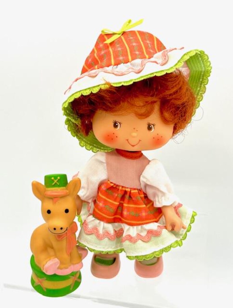 Vintage 1980s Strawberry Shortcake Café Ole Doll and Burrito Donkey Pet ...