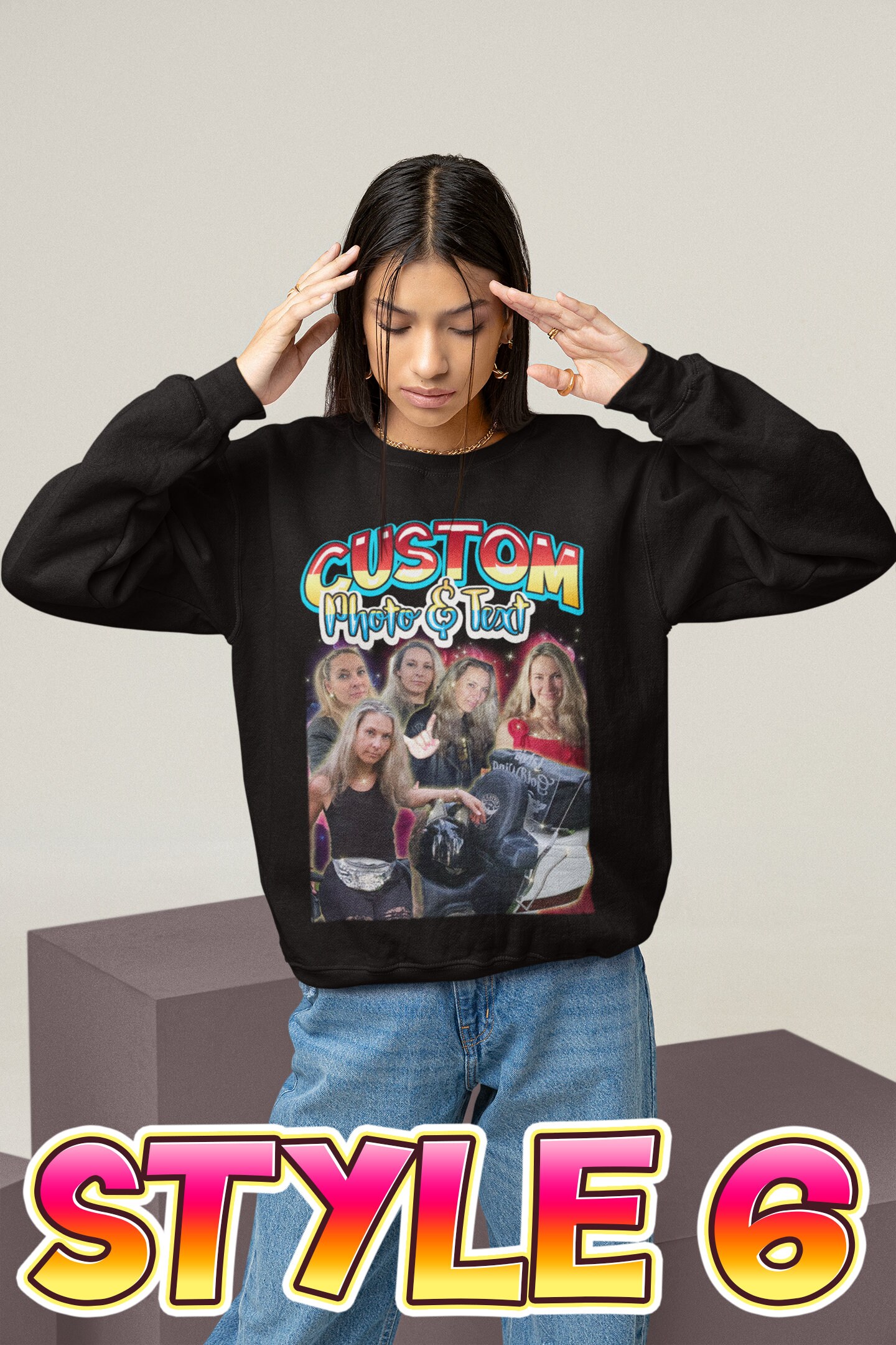 BOOTLEG SWEAT SHIRT, Bootleg Hoodie Women, Custom Photo Hoodie, 8 ...