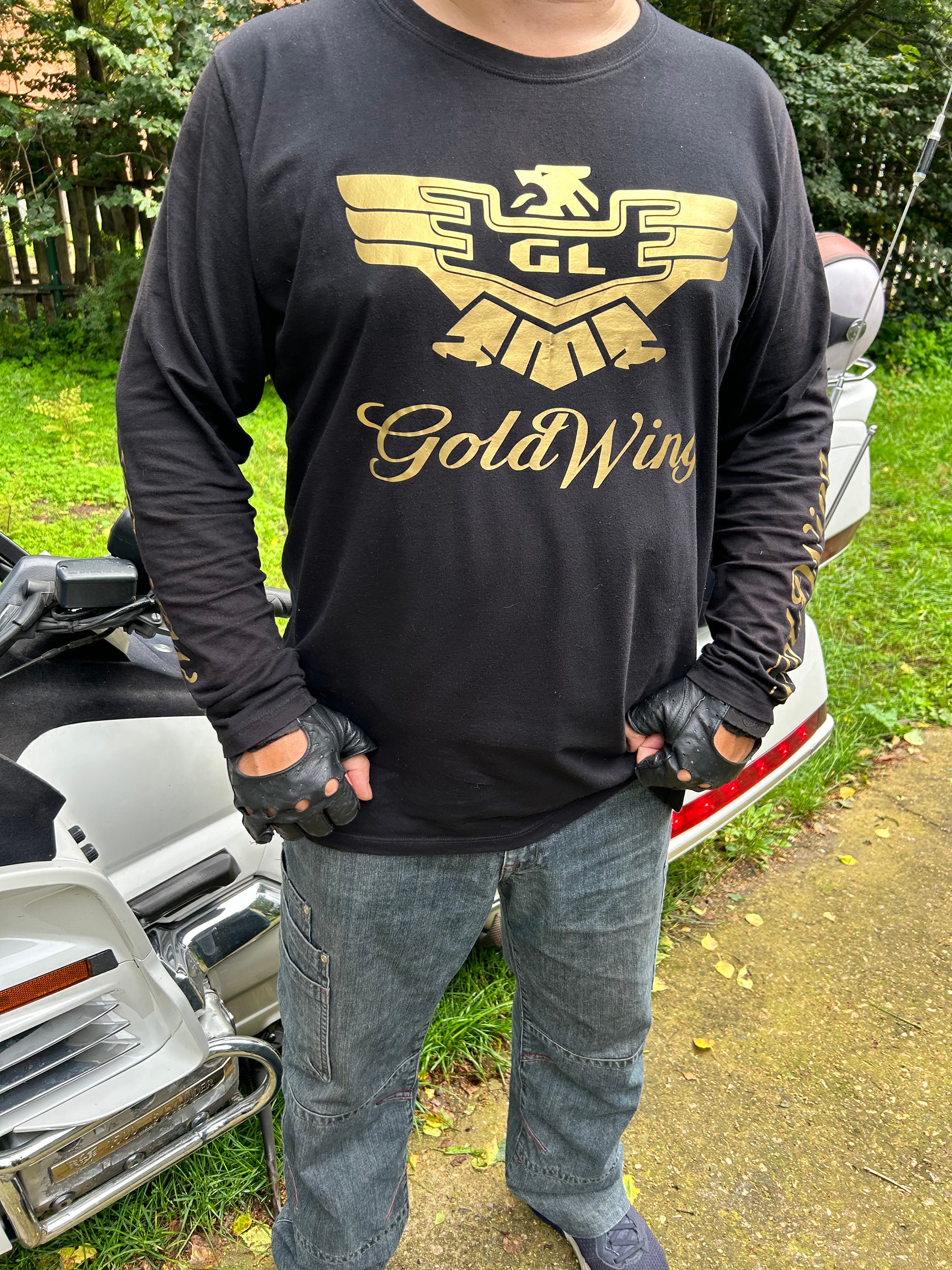 GOLDWING TEE SHIRT, Motorcycle Tee Shirt, Men Biker Tshirt, Metallic ...