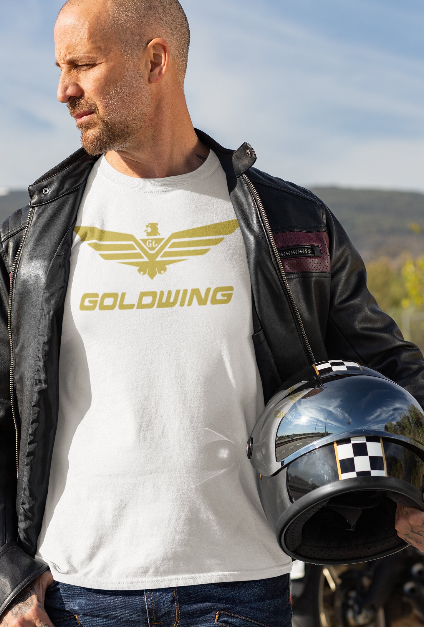 Golden goldwing Gl1800 Logo Double-sided Print T-shirt - Etsy