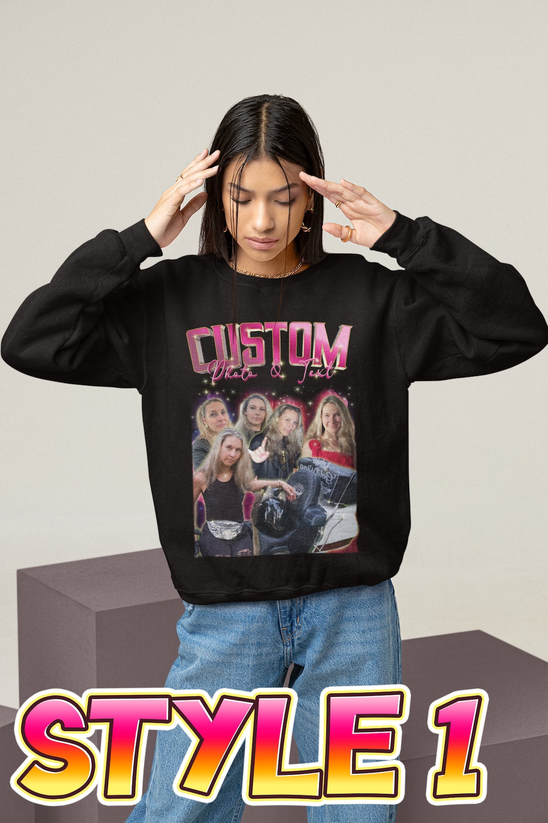 BOOTLEG SWEAT SHIRT, Bootleg Hoodie Women, Custom Photo Hoodie, 8 ...