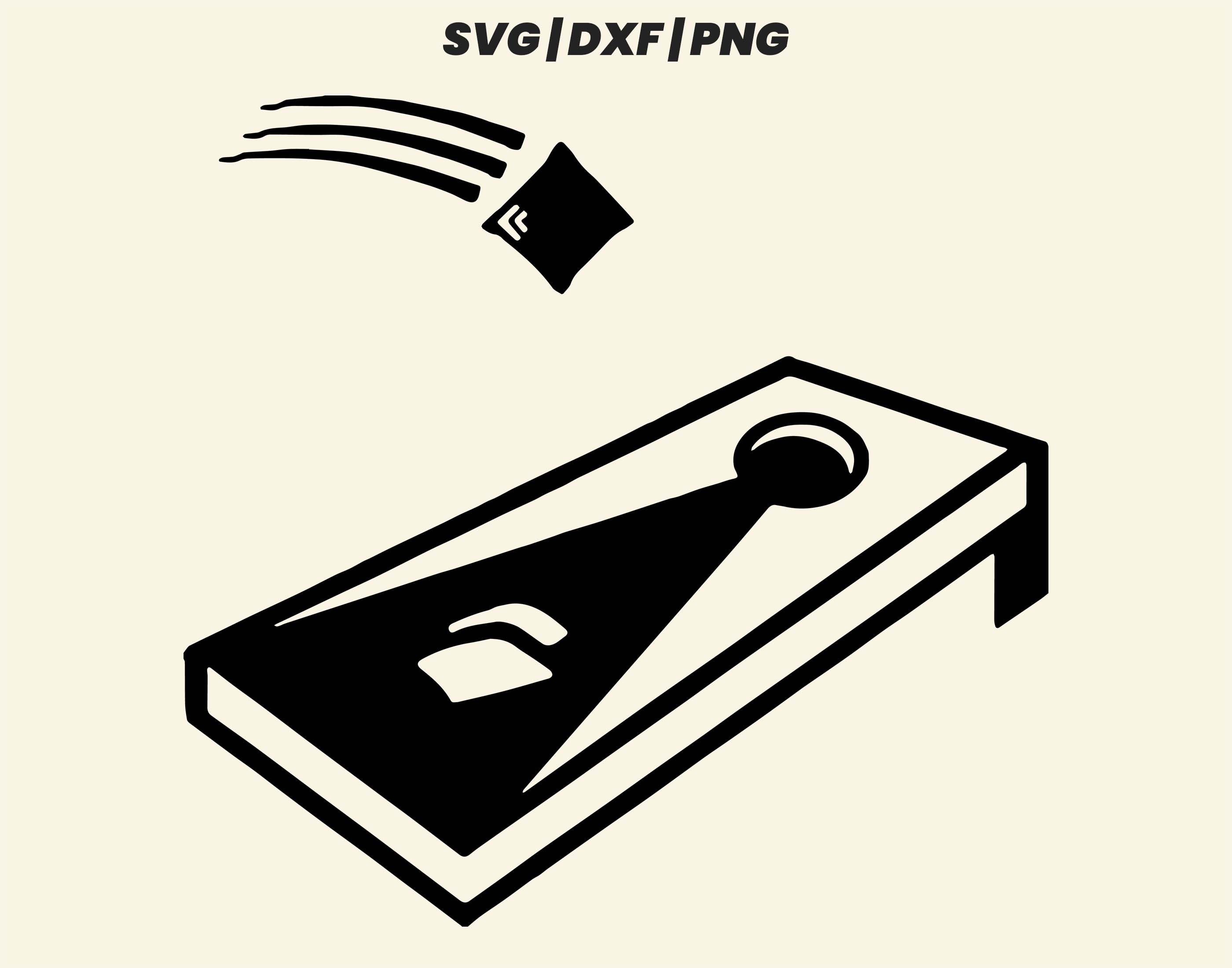 Cornhole Board SVG DXF PNG Cut File Silhouette Instant - Etsy
