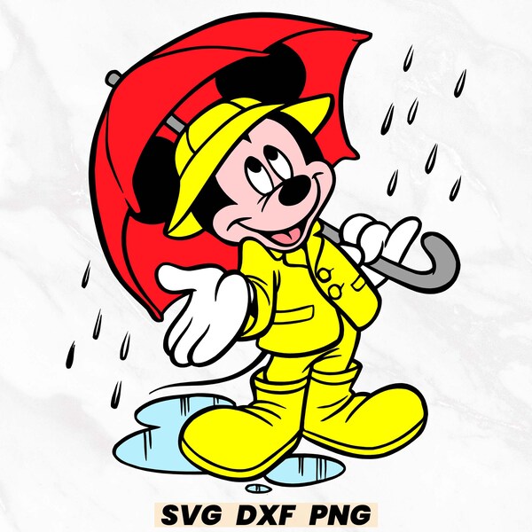 Mickey Rain Svg - Etsy