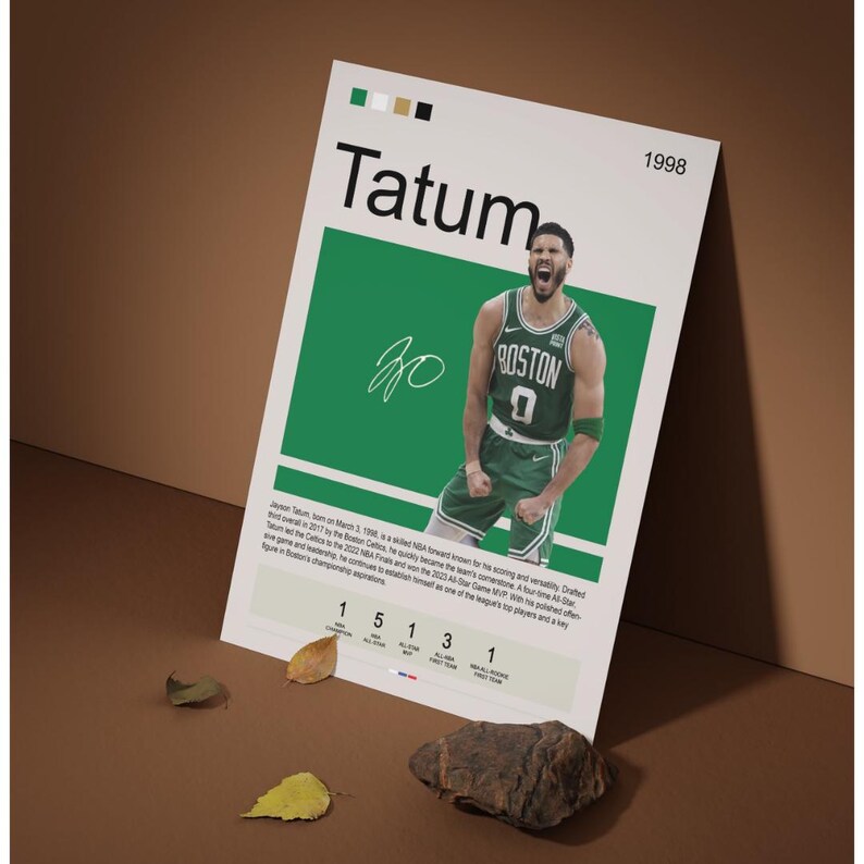 Jayson Tatum, Boston Celtics, NBA Players, Basketball Poster, NBA ...