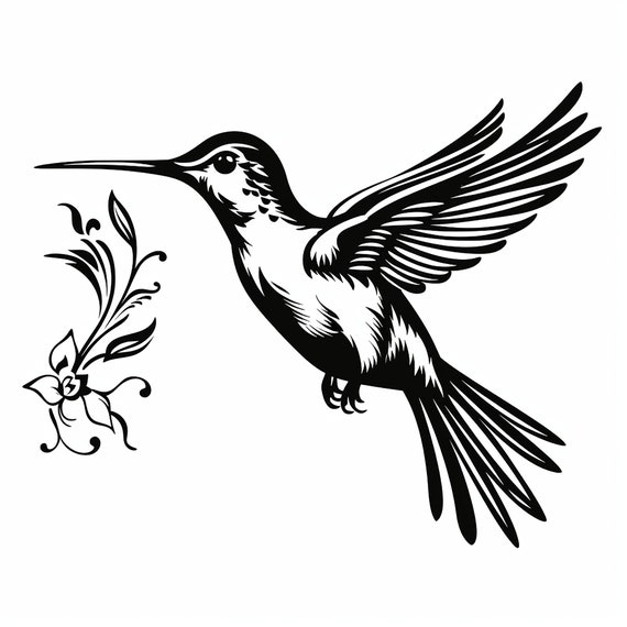 Simple Hummingbird Outline