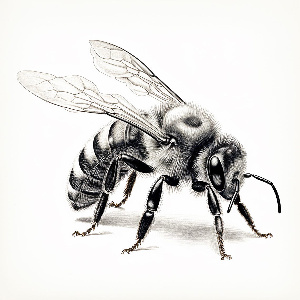 Realistic Bee Clip Art: Printable Wasp Decal (PNG, JPEG) - Etsy