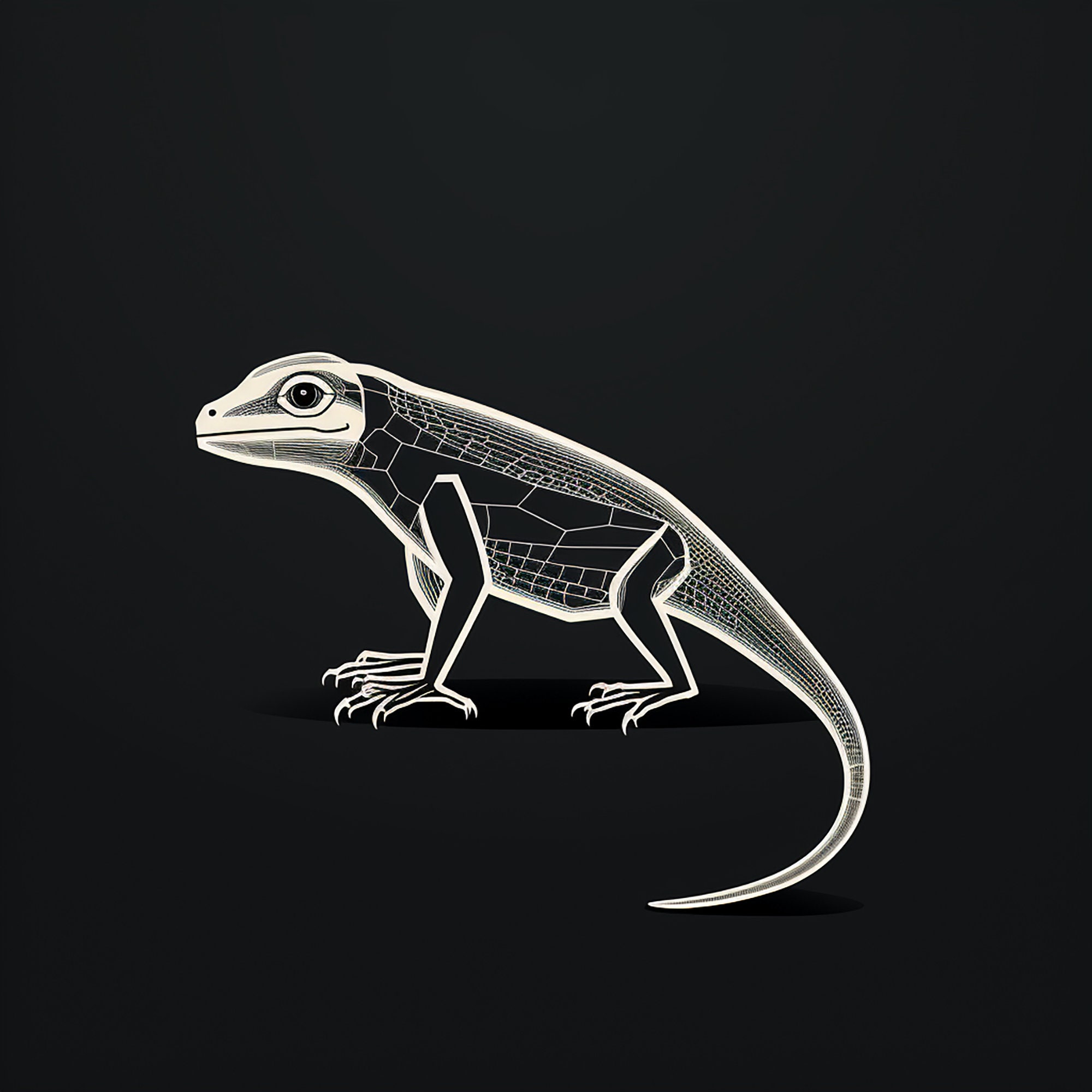 Lizard Minimalist Geometric Clip Art Printable Reptile - Etsy