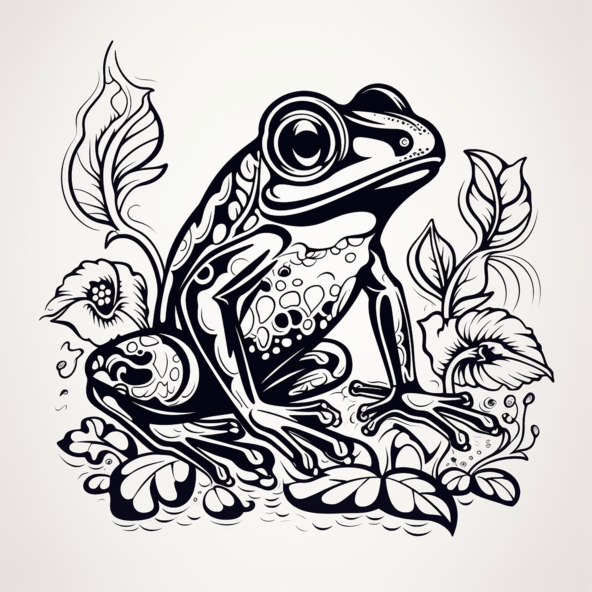 Images Of Frog Line Drawing