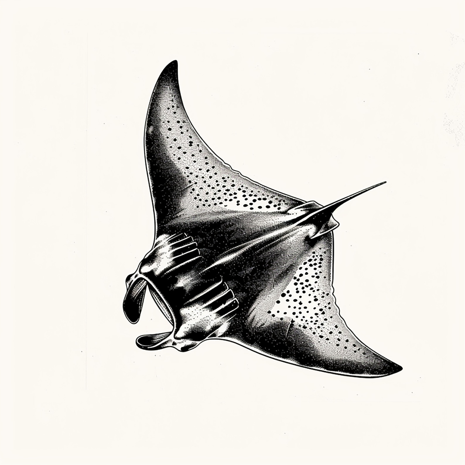 Manta Ray Clip Art: Ocean Wildlife Stencil, Logo, Tattoo (SVG, PNG ...