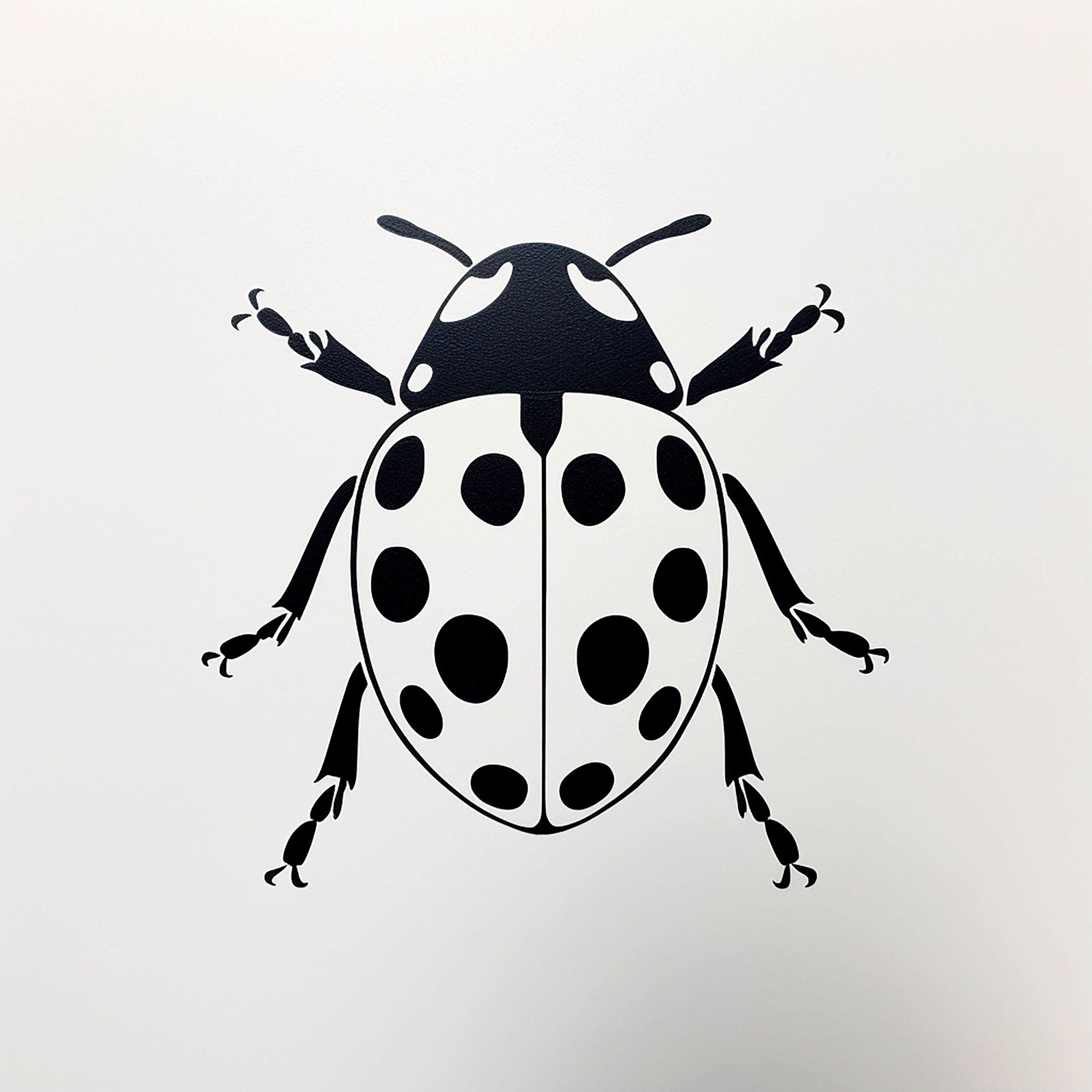 Ladybug Black Line Clip Art, Printable Ladybug Sticker, Stencil, Logo ...