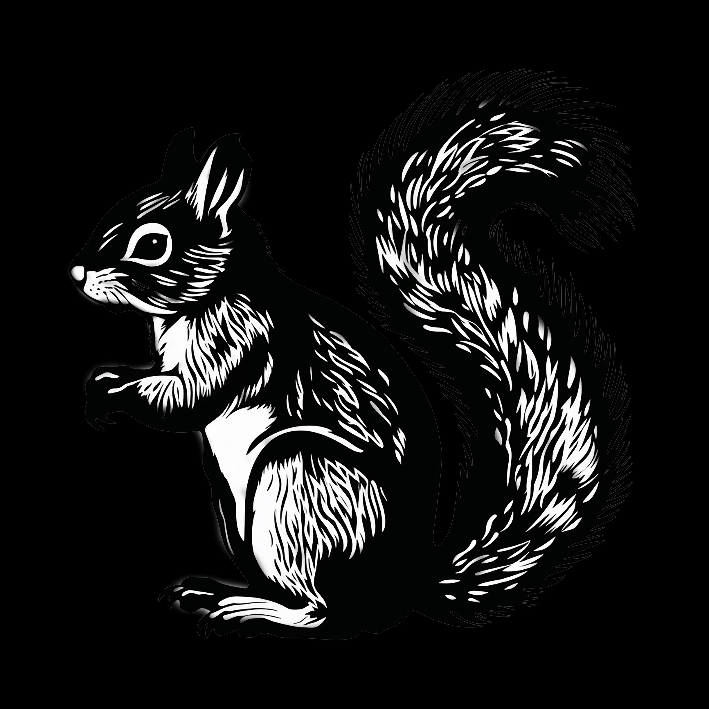 Squirrel Clip Art: Wildlife Animal Decal, Stencil, Logo (PNG & JPEG ...