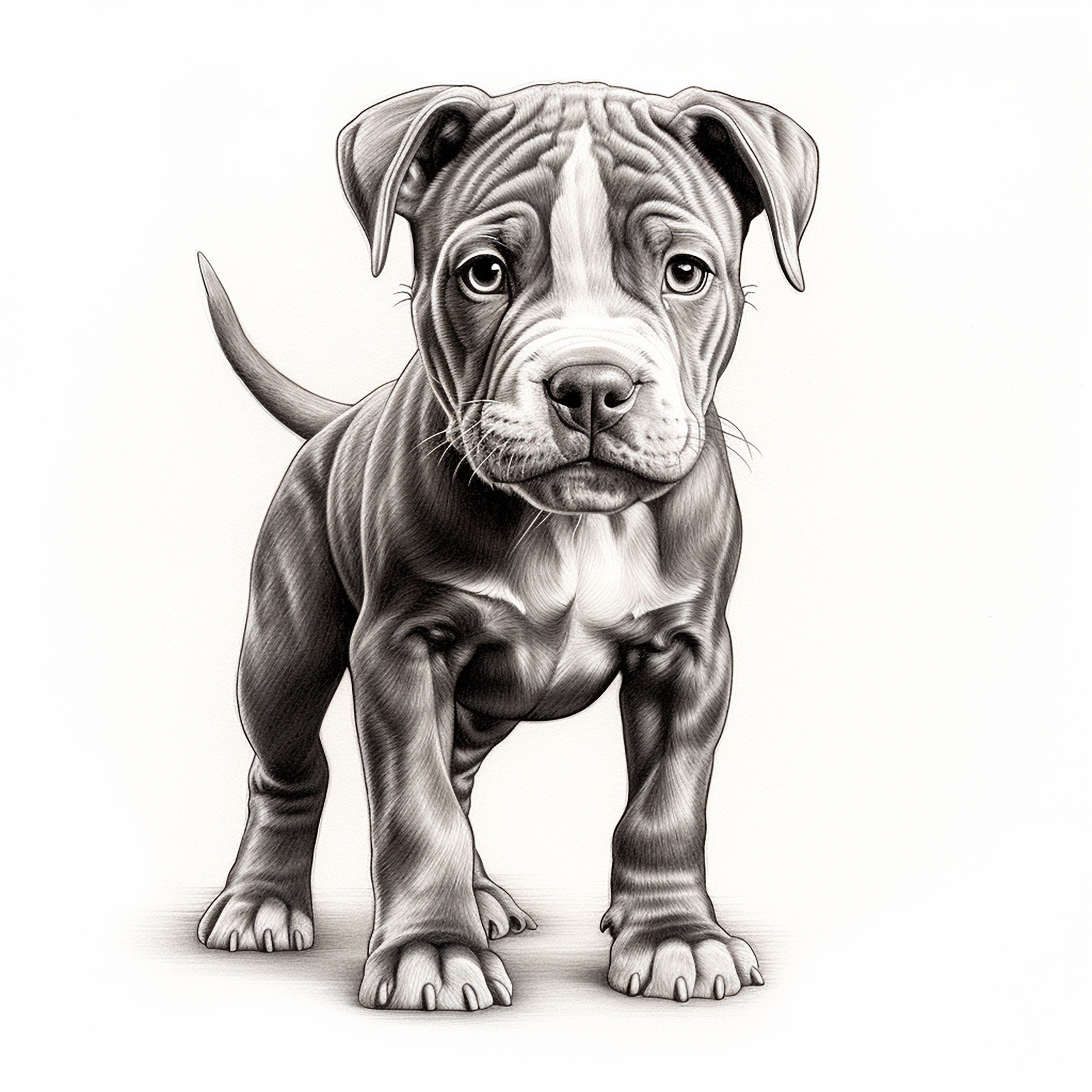 Disegni Realistici Di Pitbull Pagina 5 | Immagini Di Orecchie Tagliate