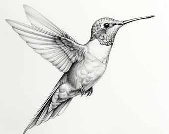 Hummingbird Floral Border Clip Art, Printable Bird and Flower ...