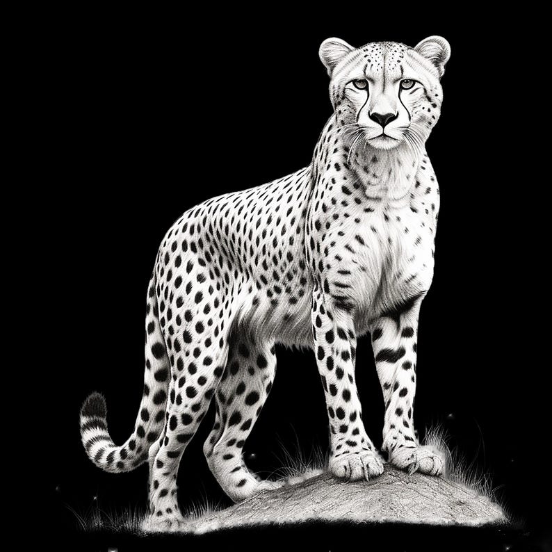 Cheetah Clip Art, Wildlife Animal Image (digital Download) - Etsy