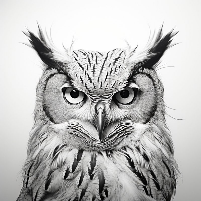 Realistic Owl - Etsy