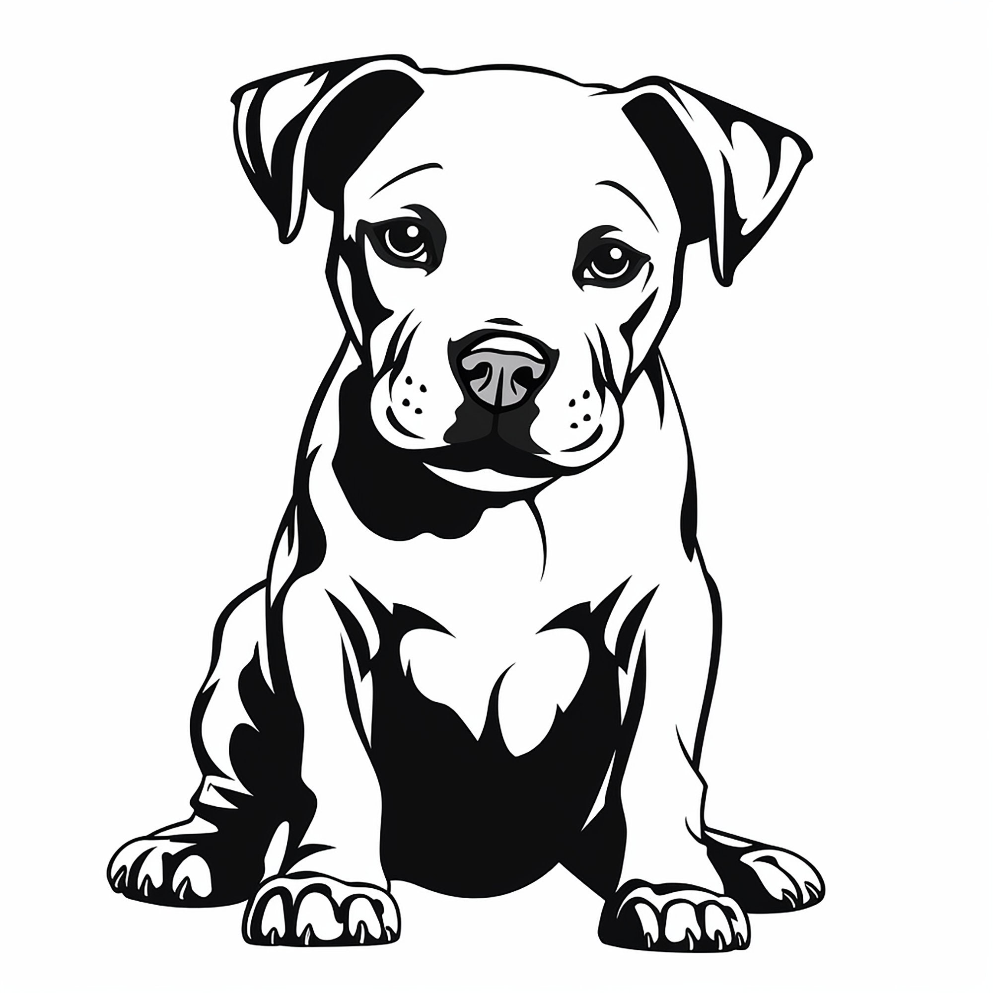Easy Pitbull Stencil