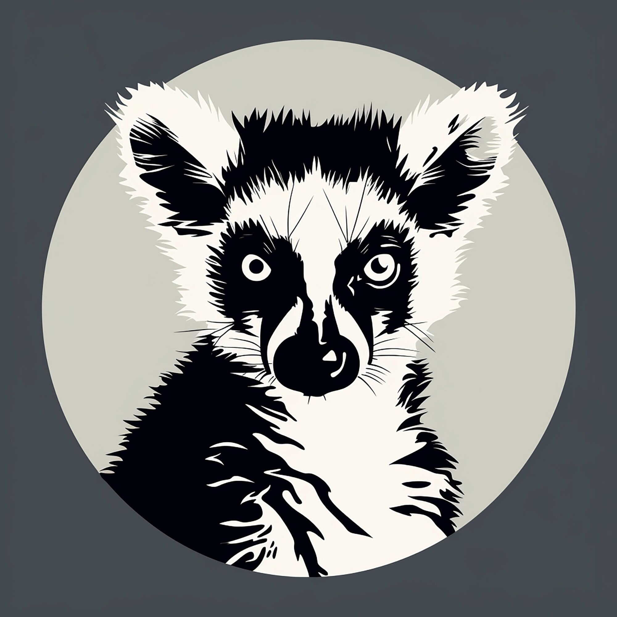 Ring-tailed Lemur Clip Art Illustration Wildlife Animal - Etsy