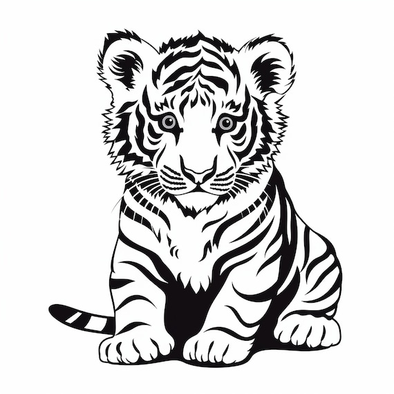 Tiger Outline Clip Art