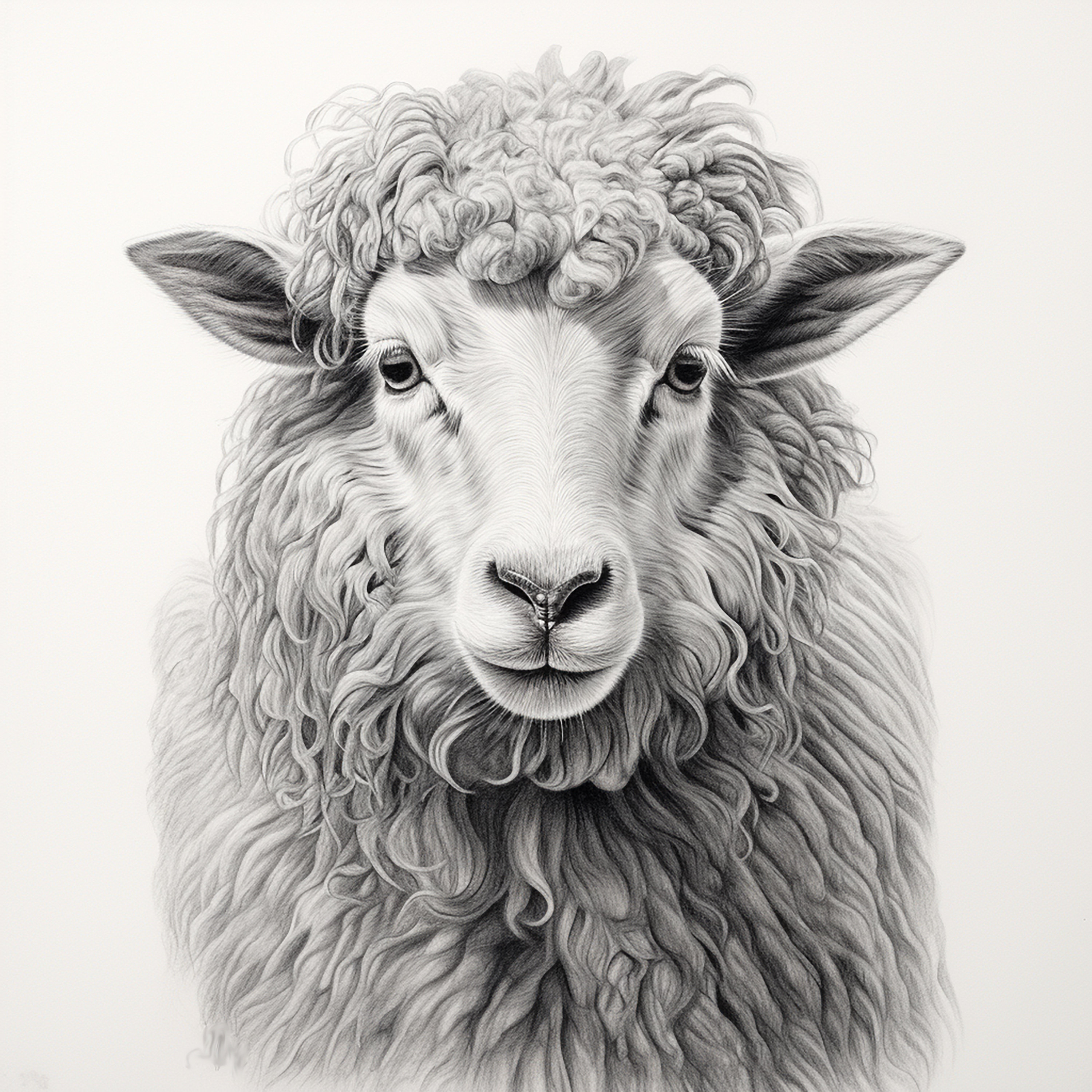 Sheep Clip Art, Printable Farm Animal Instant Donwload for Realistic ...