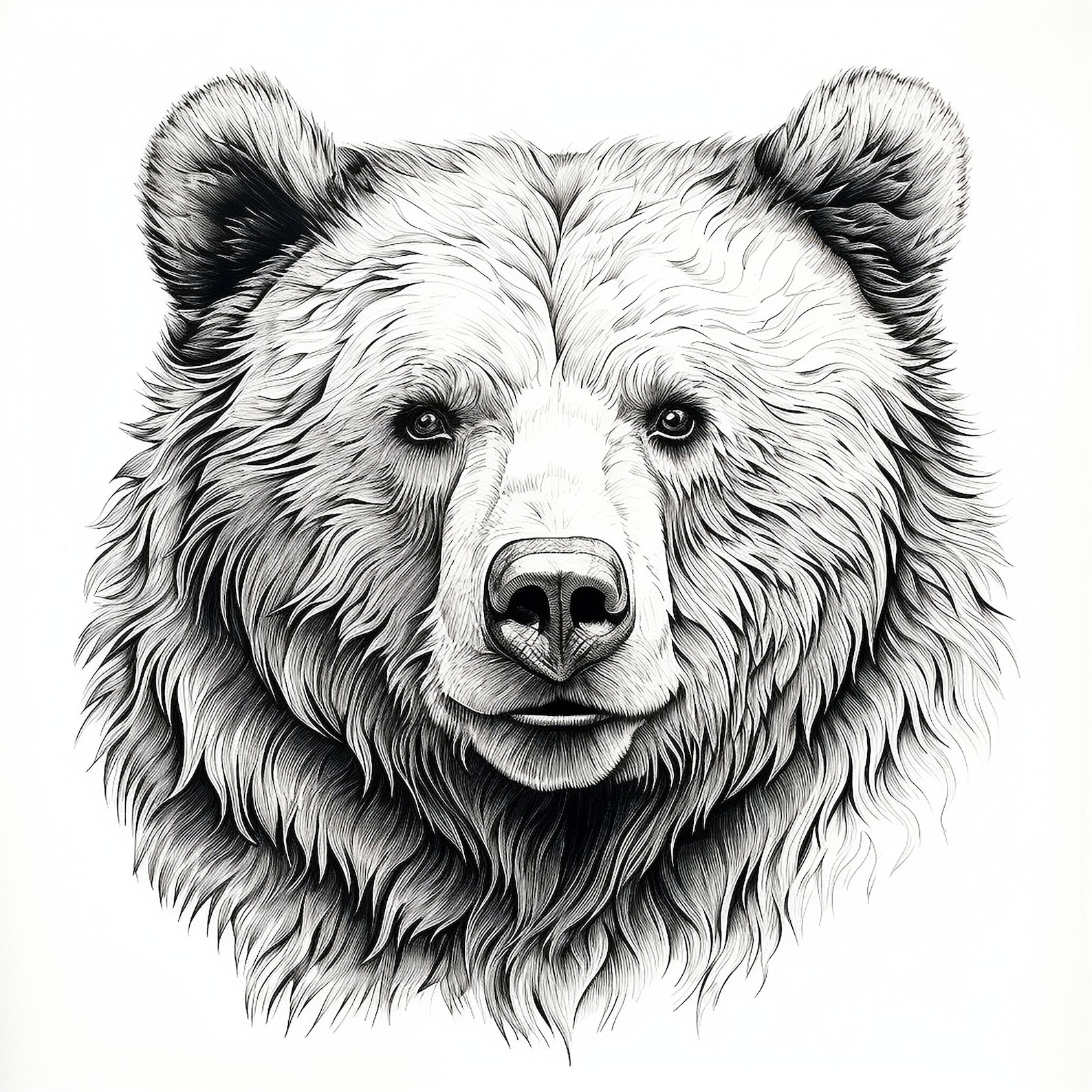 Grizzly Bear Clip Art: Wildlife Animal Image (PNG, JPEG) - Etsy