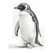 Adelie Penguin Fine Line Drawing: Wildlife Art, Stencil, Logo (digital ...