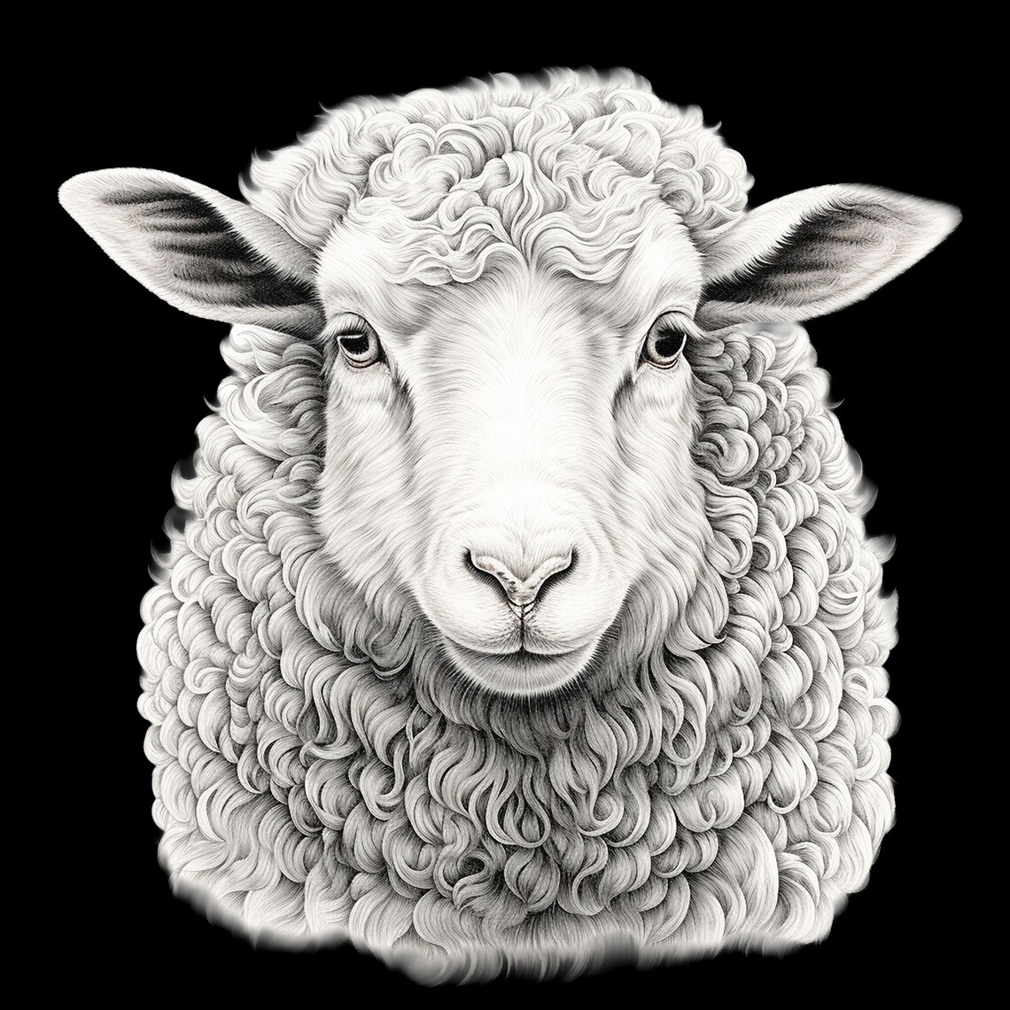 Sheep Clip Art: Farm Animal Vector Image for Cricut, Logo, Tattoo ...