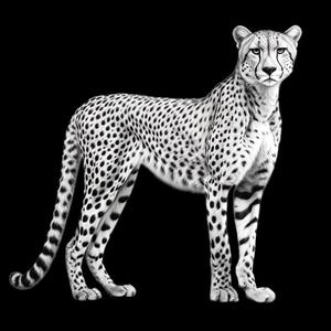 Cheetah Illustration: Realistic Wildlife Clip Art (PNG, JPEG) - Etsy
