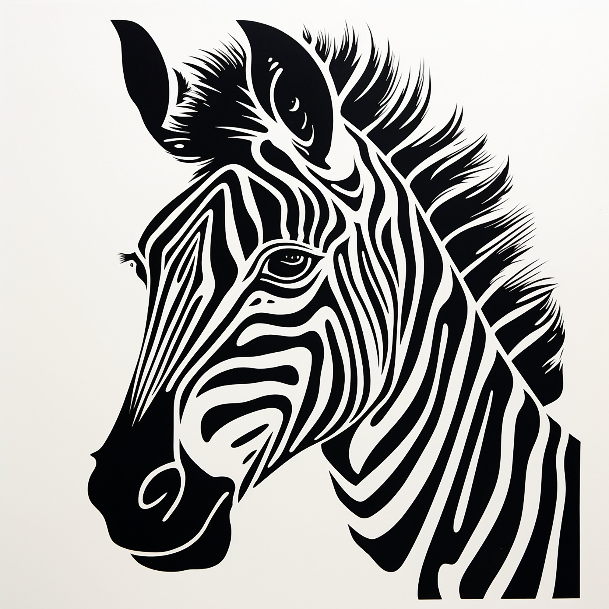 Zebra Clip Art: Wildlife Animal Decal, Stencil, Logo (digital Download ...