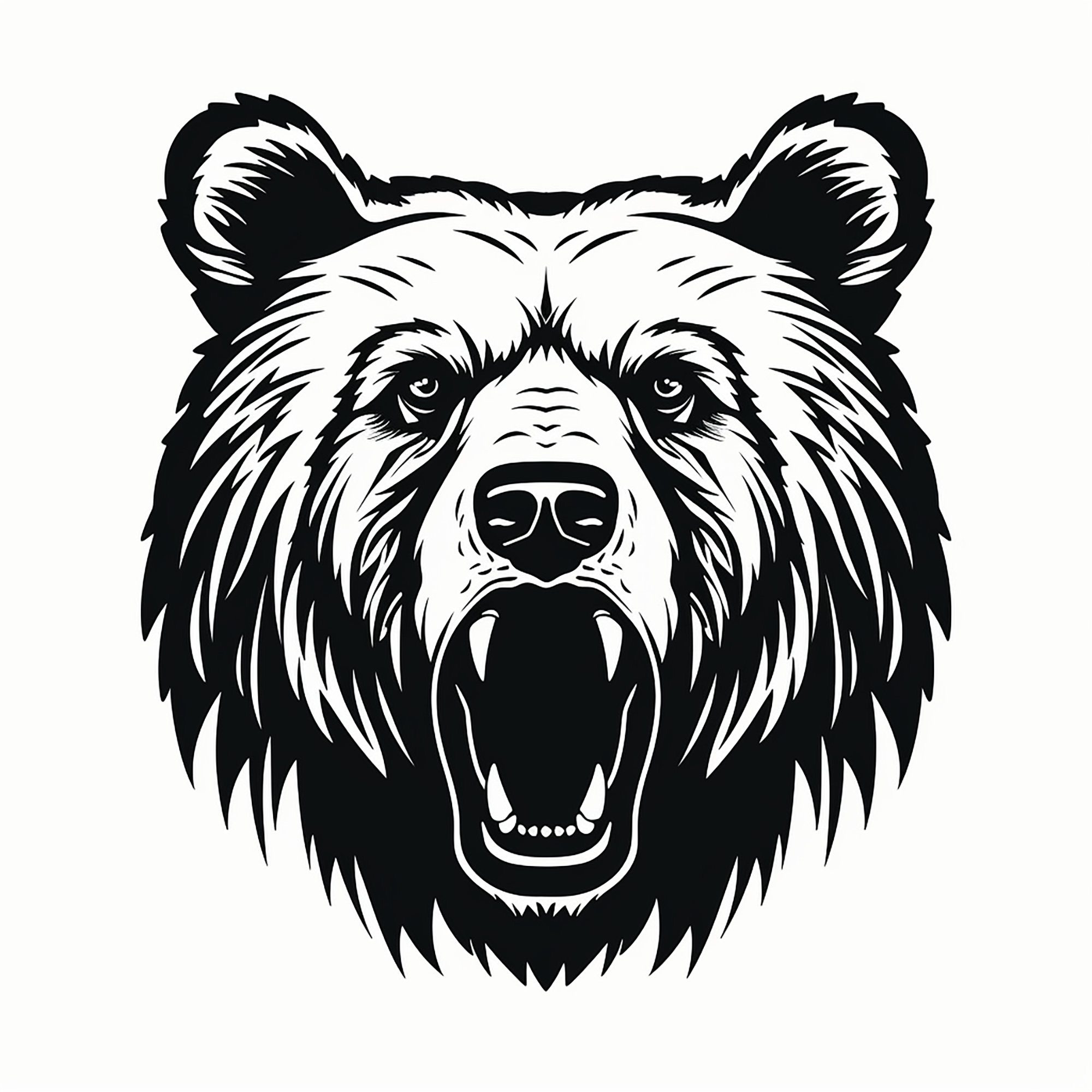 Grizzly Bear Outline Template