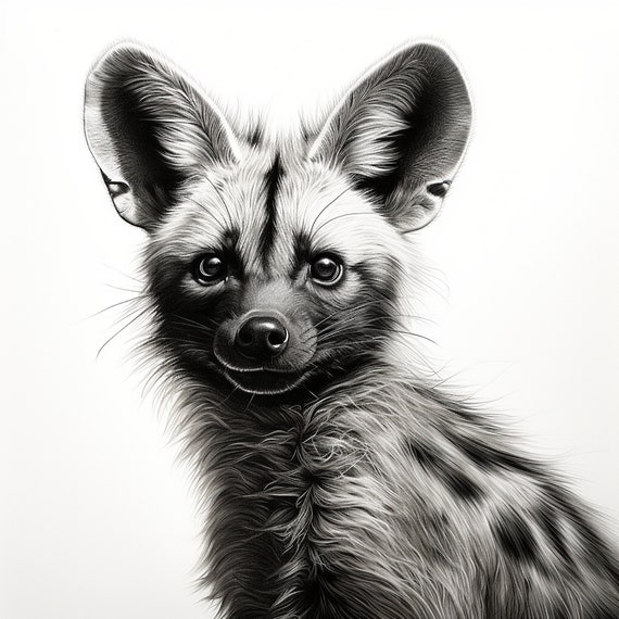 Aardwolf Tekening