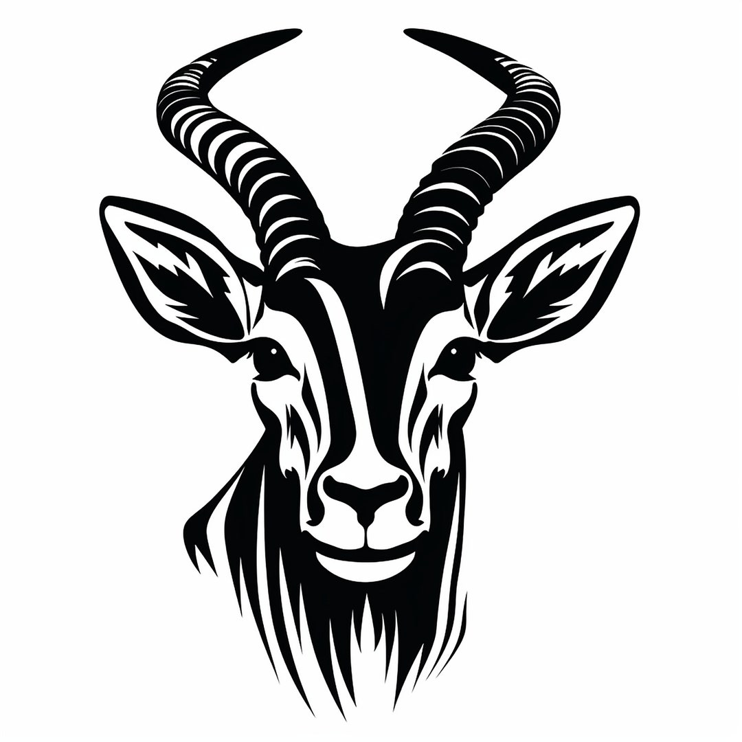 Impala Black Line Art: Wildlife Stencil, Logo, Tattoo (digital Download ...