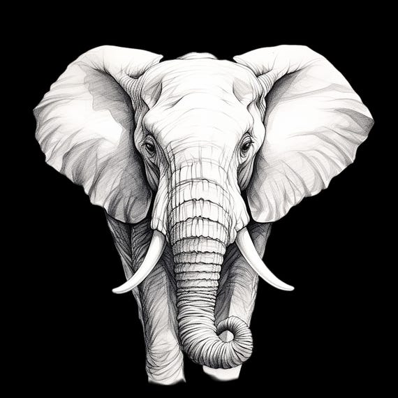 Dibujo De Cara De Elefante Tumblr Elefante Colorido Para