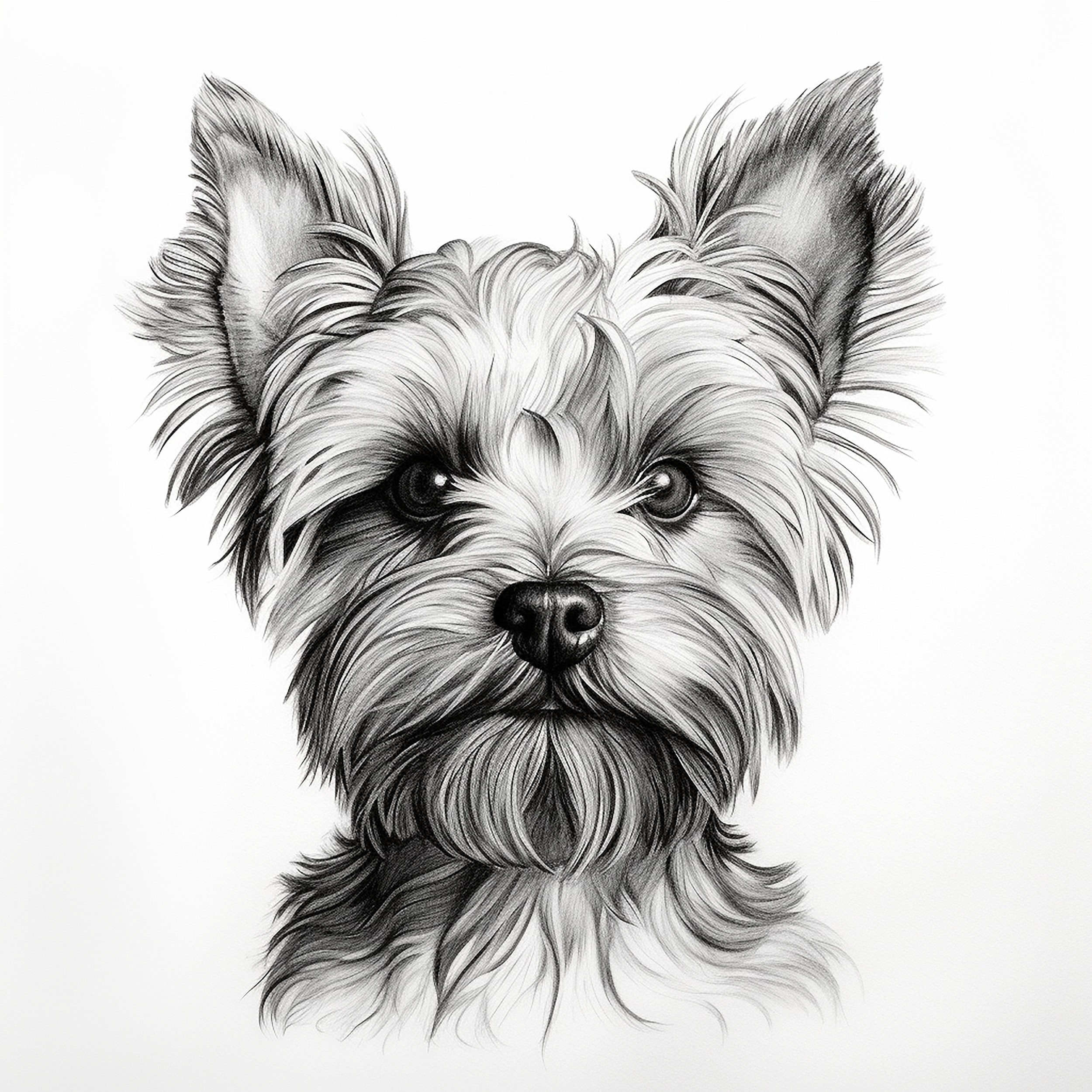 Yorkie Clip Art Pet Portrait Illustration - Etsy