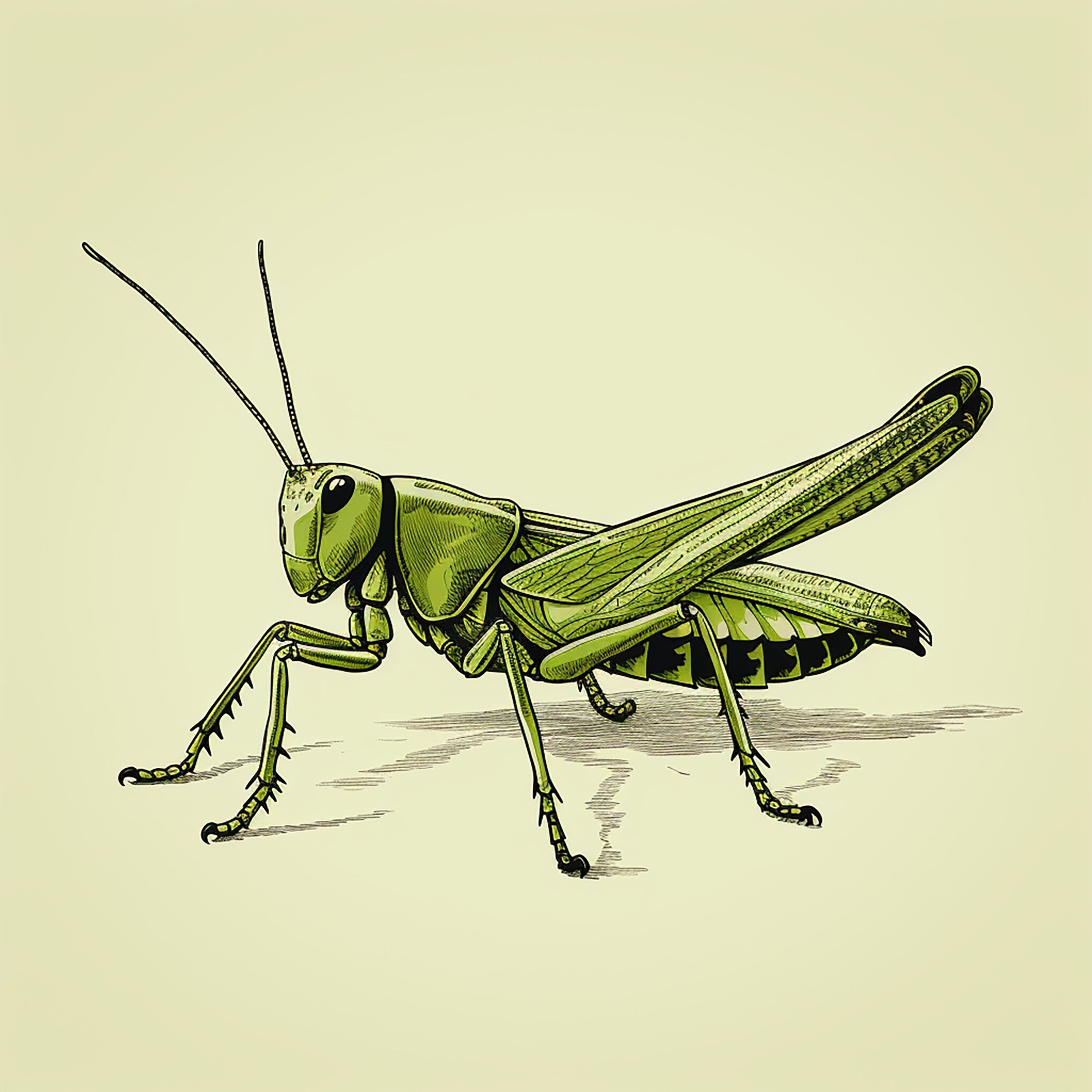 Grasshopper Clip Art, Printable Instant Download Instect Image for ...
