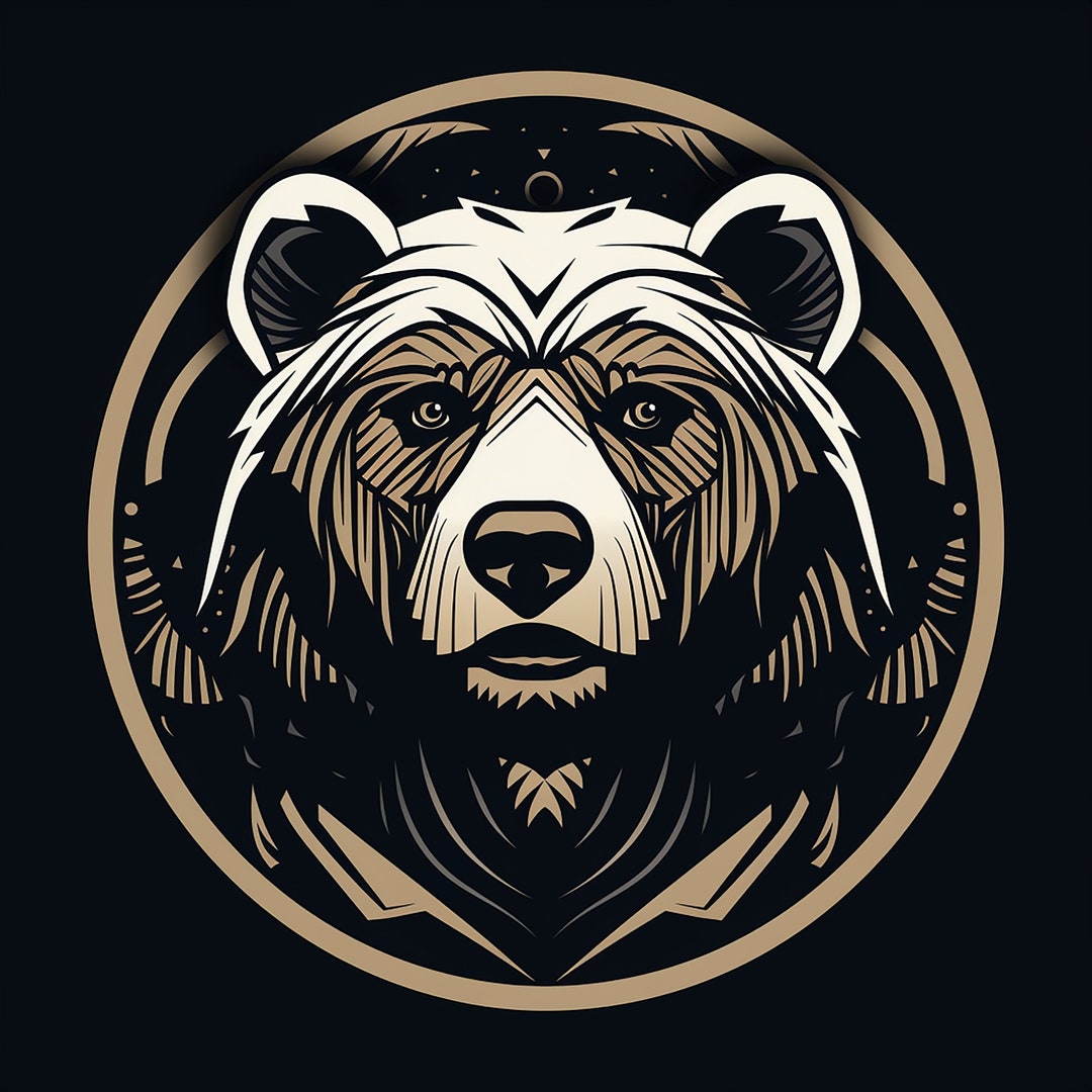 Sun Bear Illustration, Wildlife Animal Clipart, Logo, Stencil (digital ...