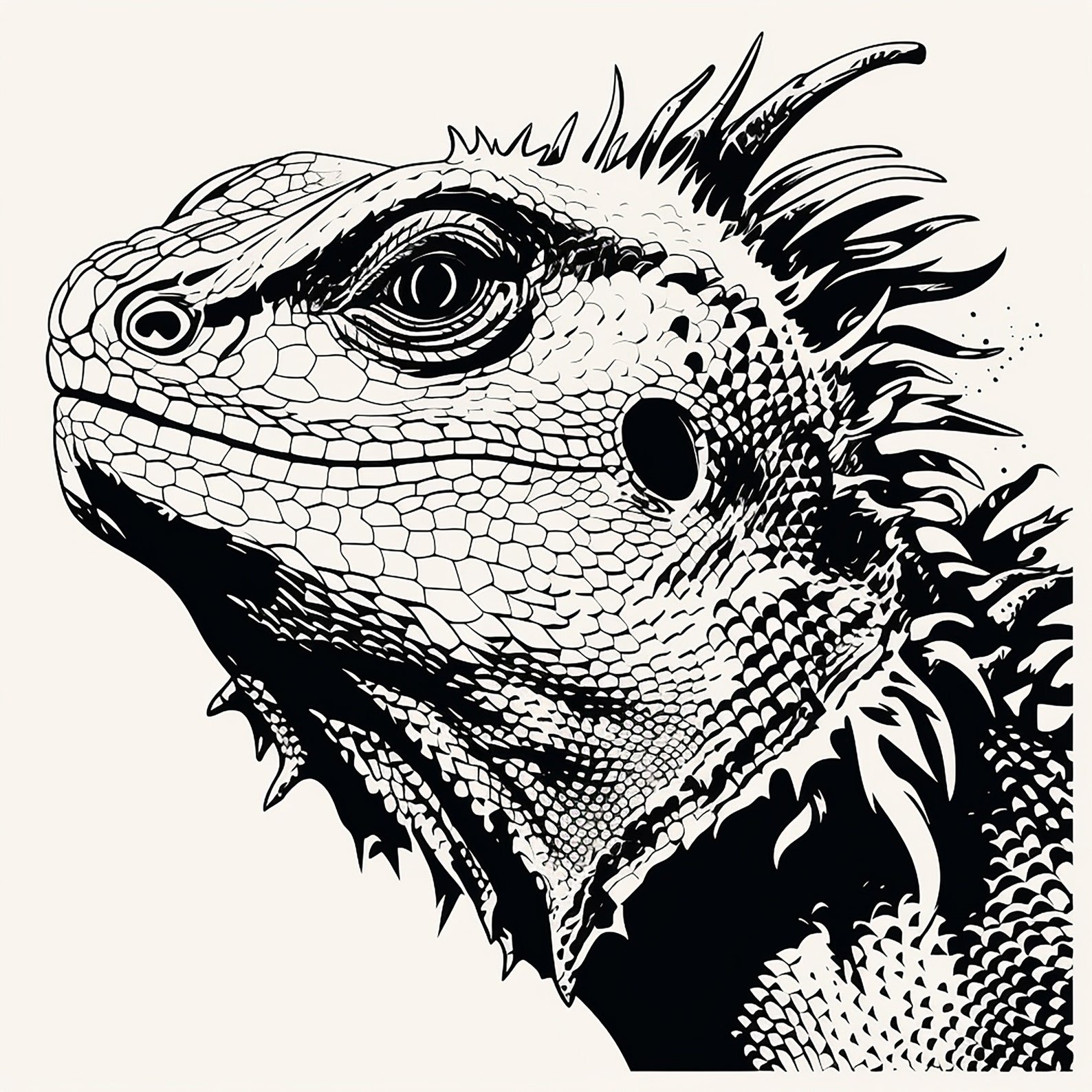 Bearded Dragon Clip Art, Printable Pet Lizard Decal for Sticker ...